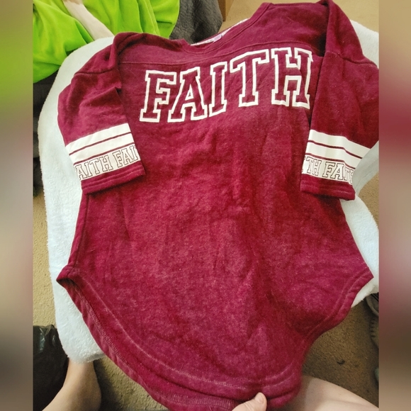 No Boundaries | Tops | Womens Burgundy Xl 517 Faith Sweatshirt Nwot See ...